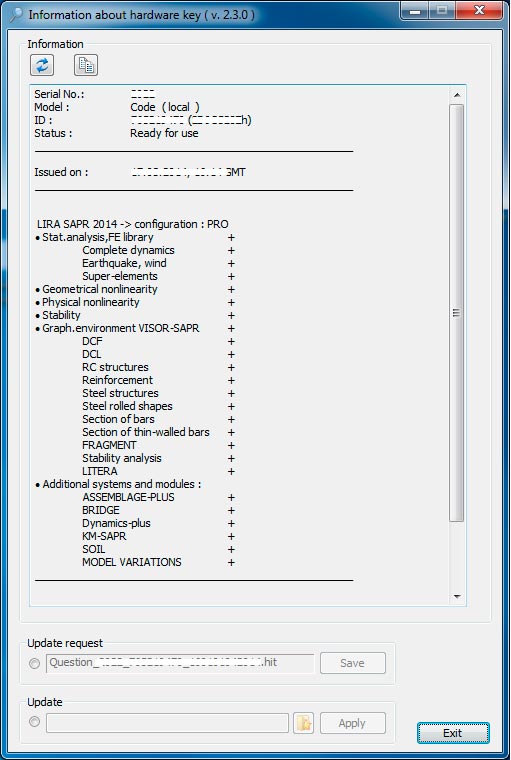 Remote update of hardware key